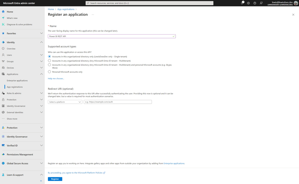 Handling auth with the Power BI REST API