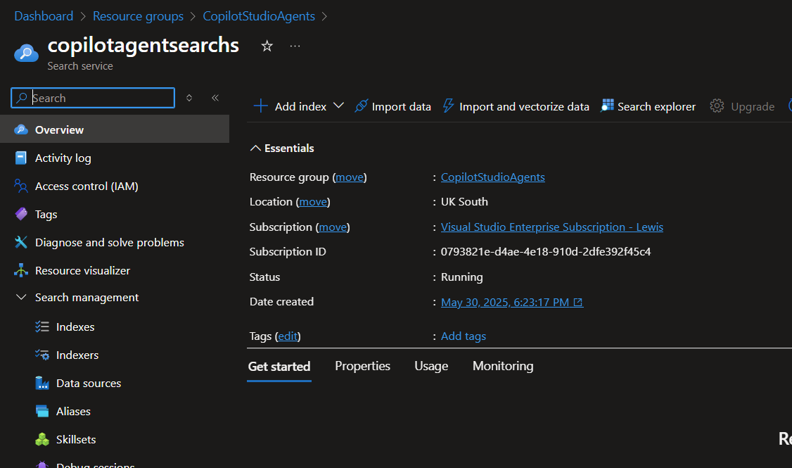 Building Copilot Studio agents with Azure AI Search and Mapped Citations