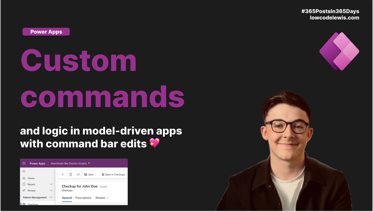 Add custom commands to model-driven apps - Low Code Lewis