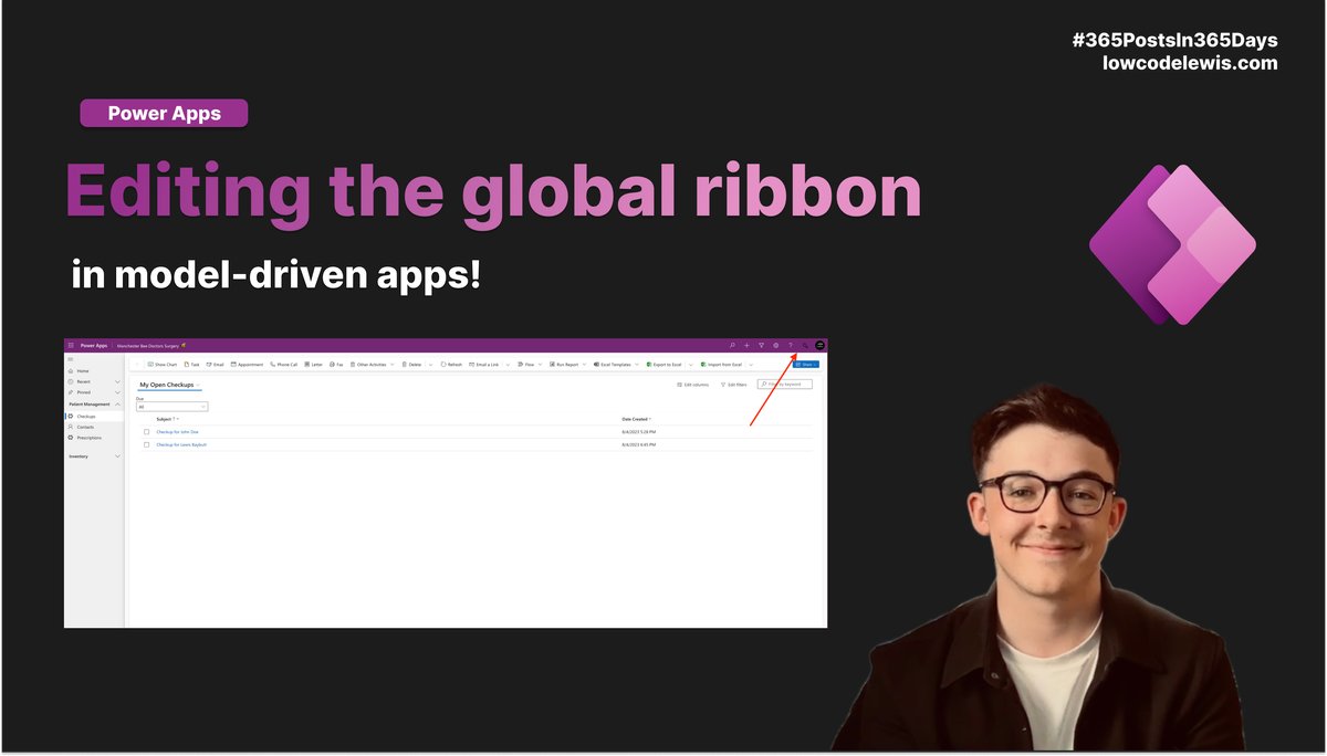 Editing The Global Ribbon In Model Driven Apps Low Code Lewis