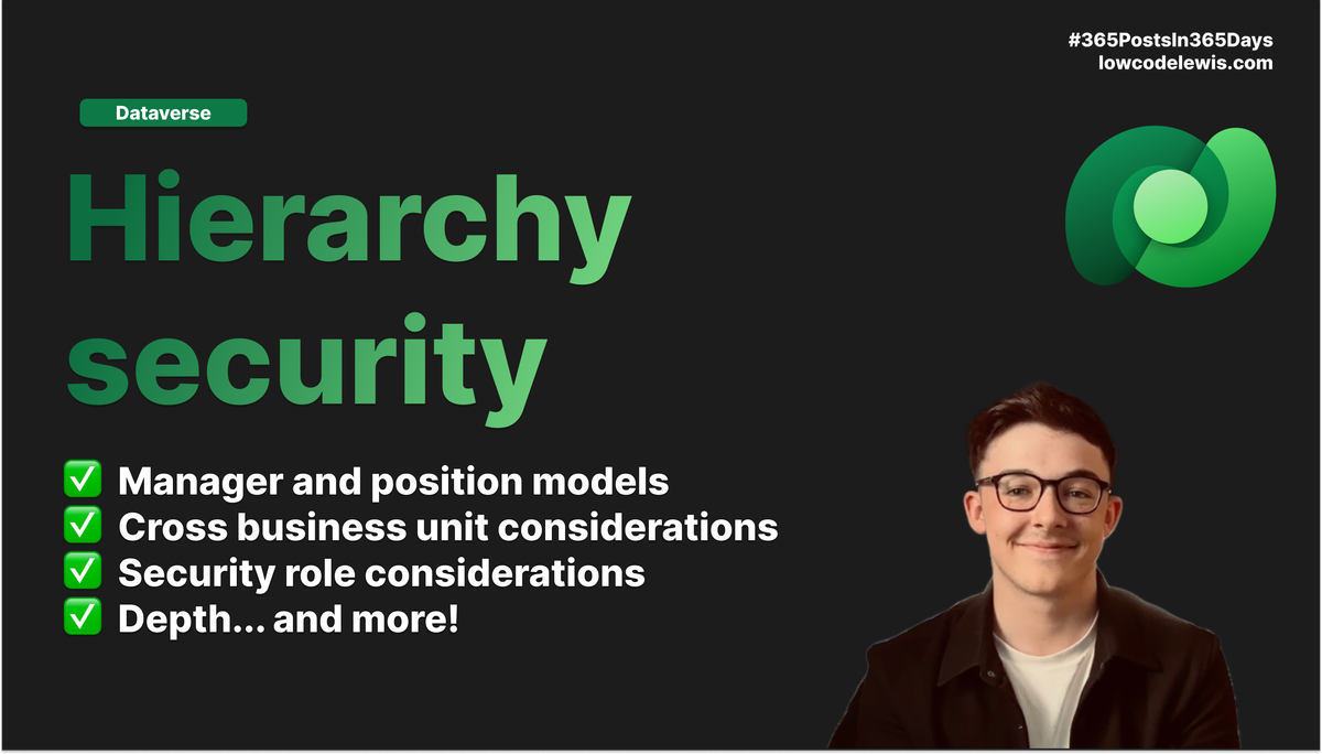 Hierarchy Security in Dataverse - Low Code Lewis