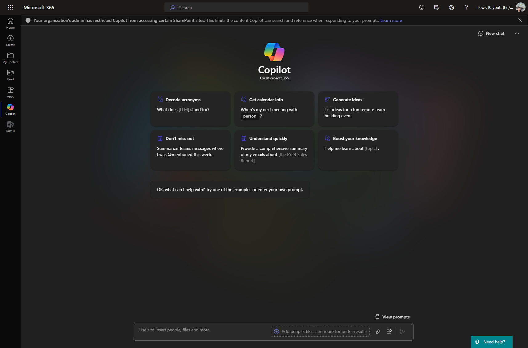Restricted SharePoint Search for Copilot for Microsoft 365