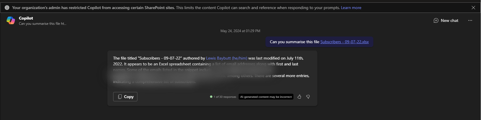 Restricted SharePoint Search for Copilot for Microsoft 365