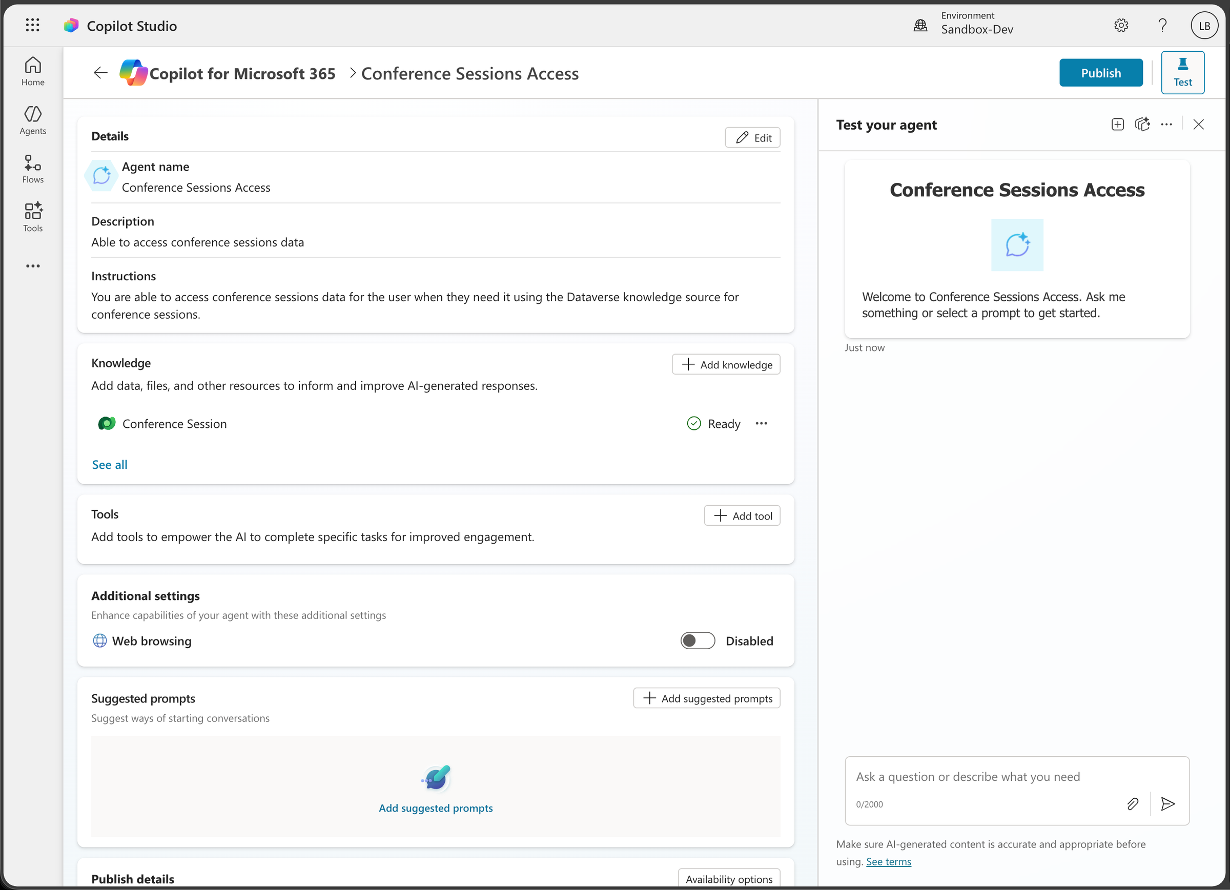 Extending Copilot with Dataverse grounded declarative agents