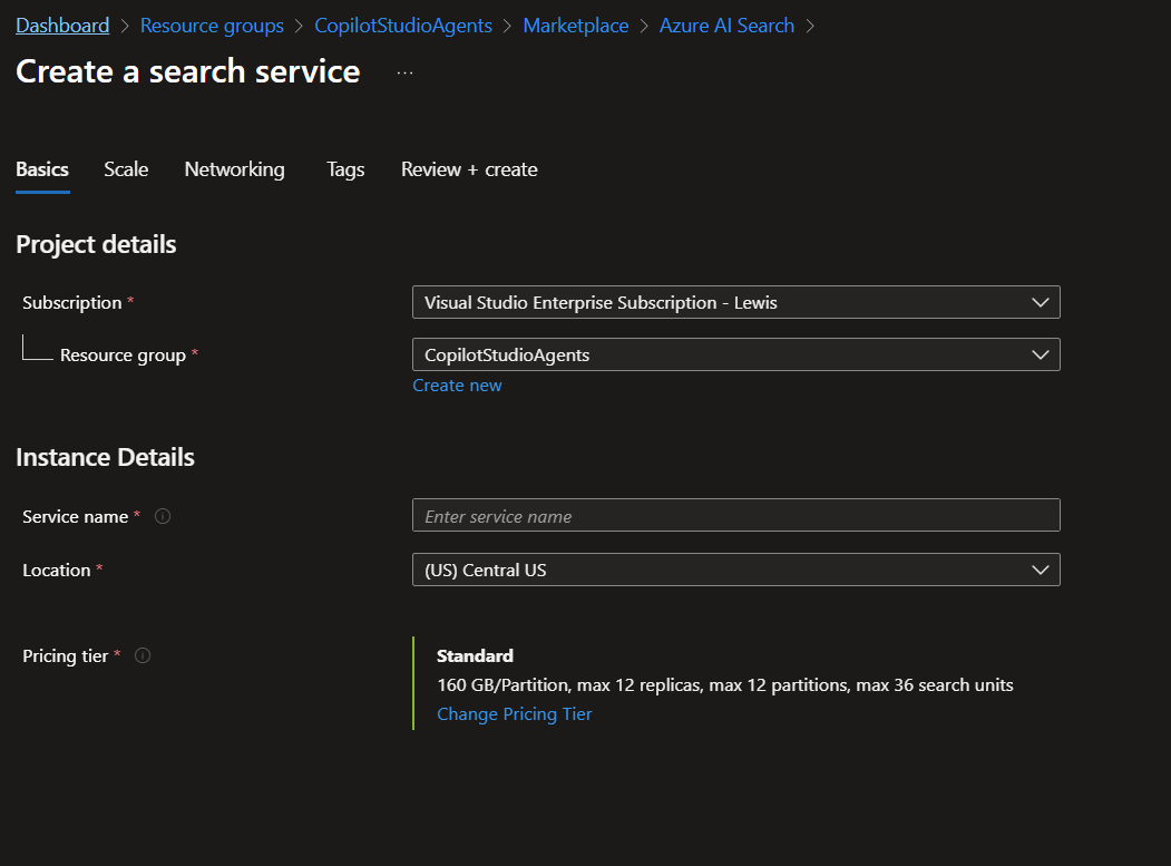 Building Copilot Studio agents with Azure AI Search and Mapped Citations