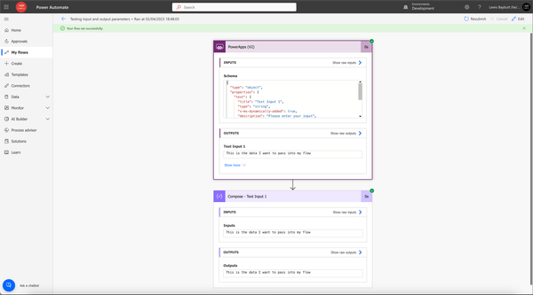 Understanding Input And Output Parameters With Power Apps Flows Low Code Lewis