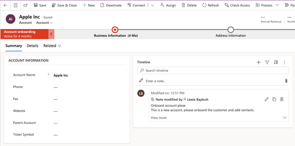 Automatically create timeline notes for custom events in model-driven ...