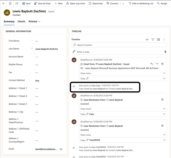 Adjust auto-post configuration in Dynamics 365 Omnichannel for Customer Service - Low Code Lewis